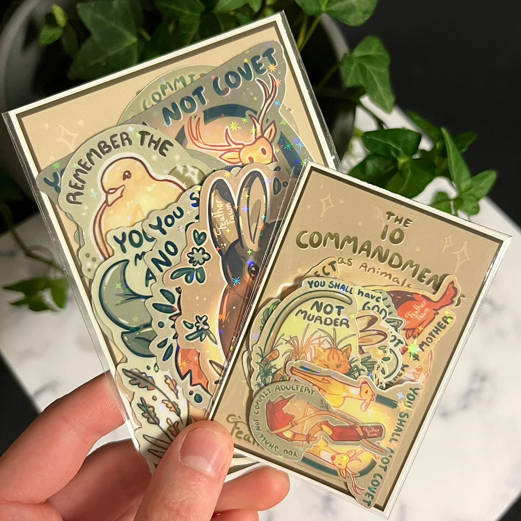 10 Commandments (as Animals) Sticker Pack! – Feather Fawn Studio